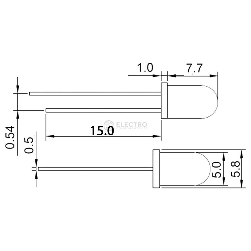 LED 5mm IR infrarrojo 940nm 20mA