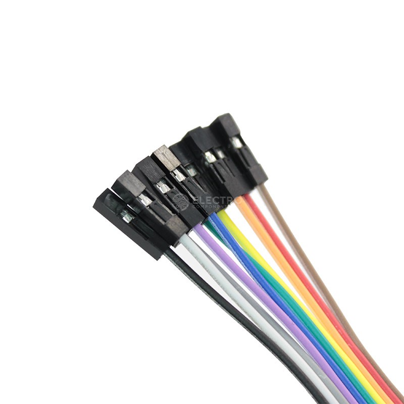 10 cables jumper protoboard de 10cm - Macho/Hembra cable jumpers