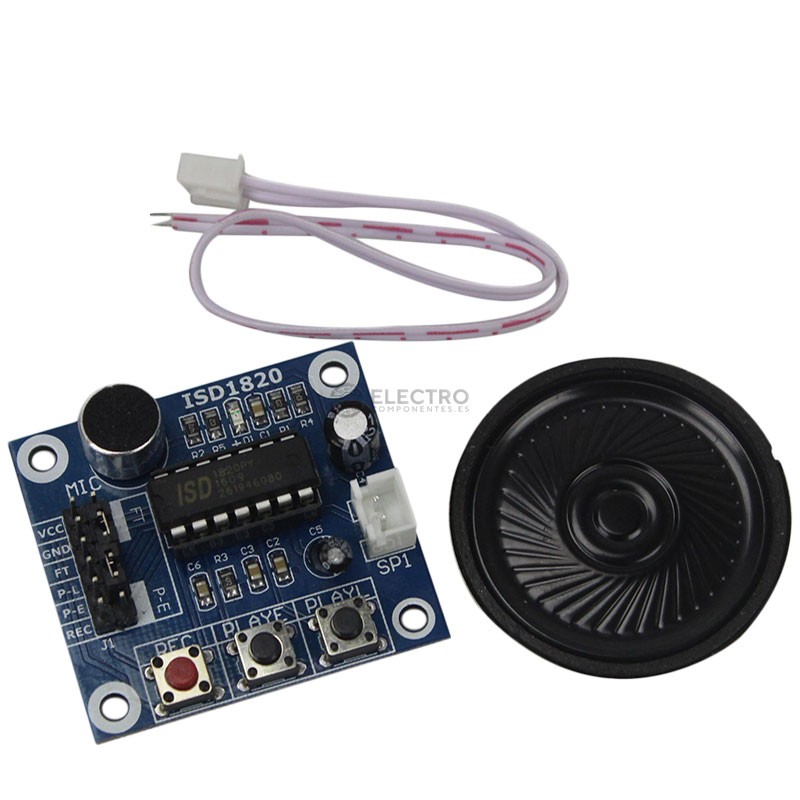 ISD1820 - Modulo grabador y reproductor de voz con altavoz 3,3v