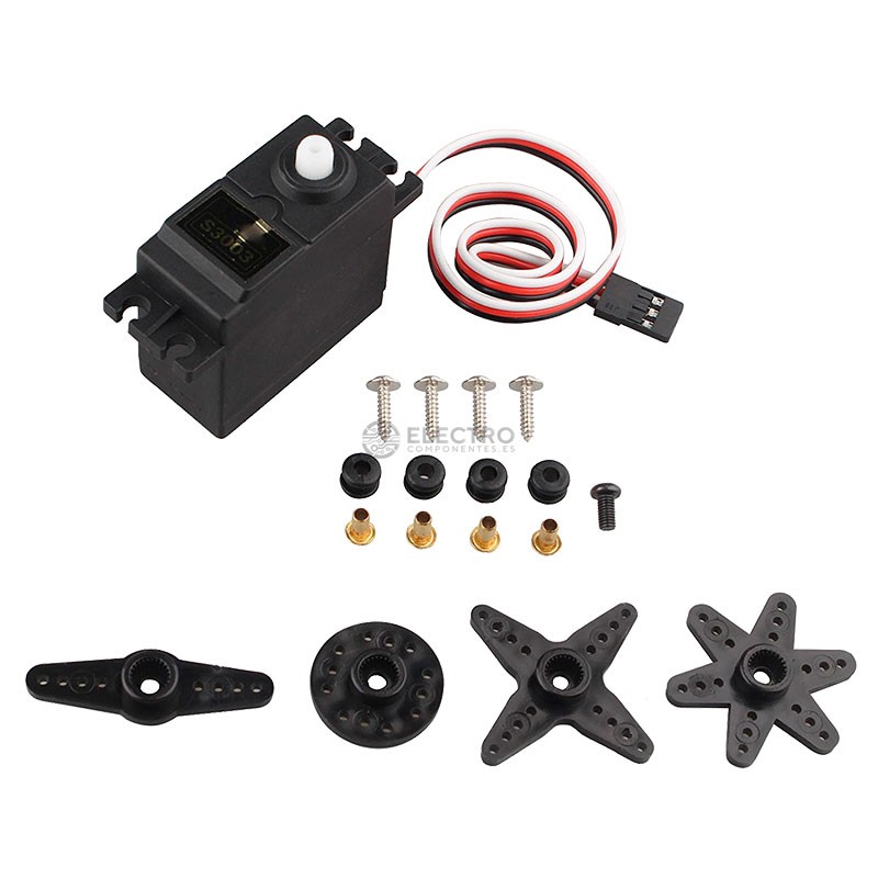 Servo S3003 servomotor 360 motor paso a paso tipo Futaba giro continuo ...