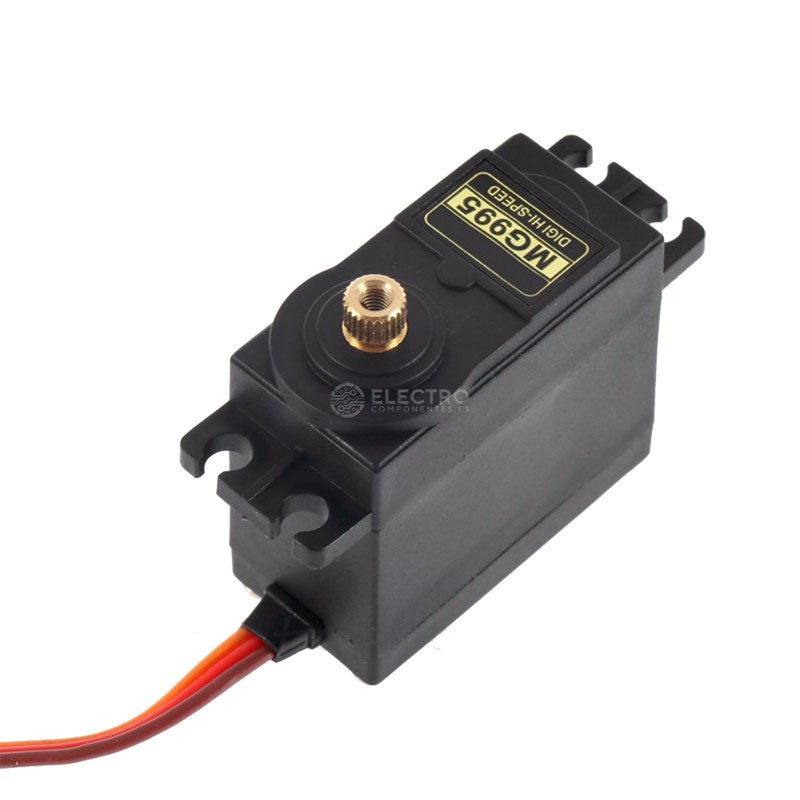 Servo MG995 servomotor 360 motor paso a paso engranajes metalicos giro ...