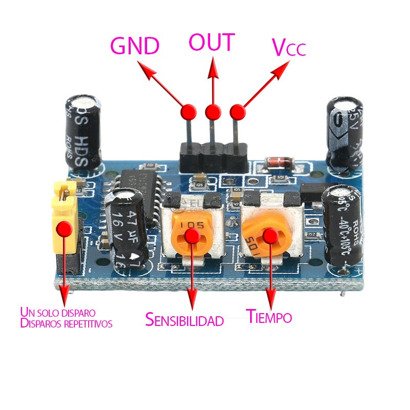 HC-SR501 - Sensor de movimiento LHI778 piroelectrico infrarrojo