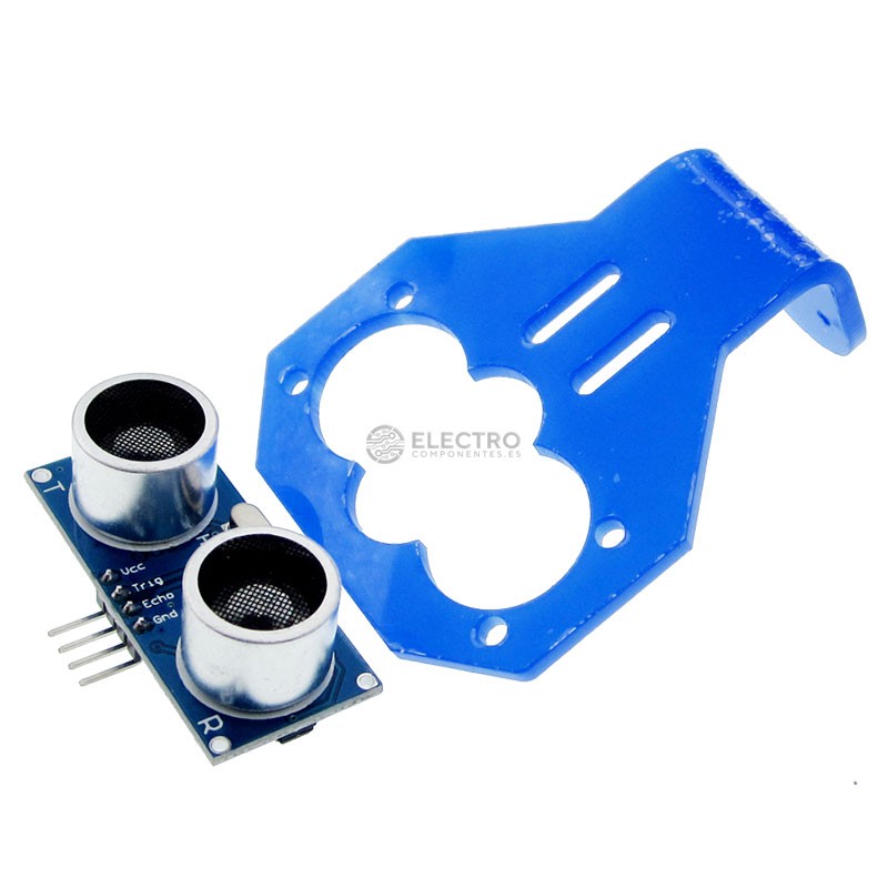 HC-SR04 con Soporte metacrilato 3mm AZUL para sensor ultrasonido
