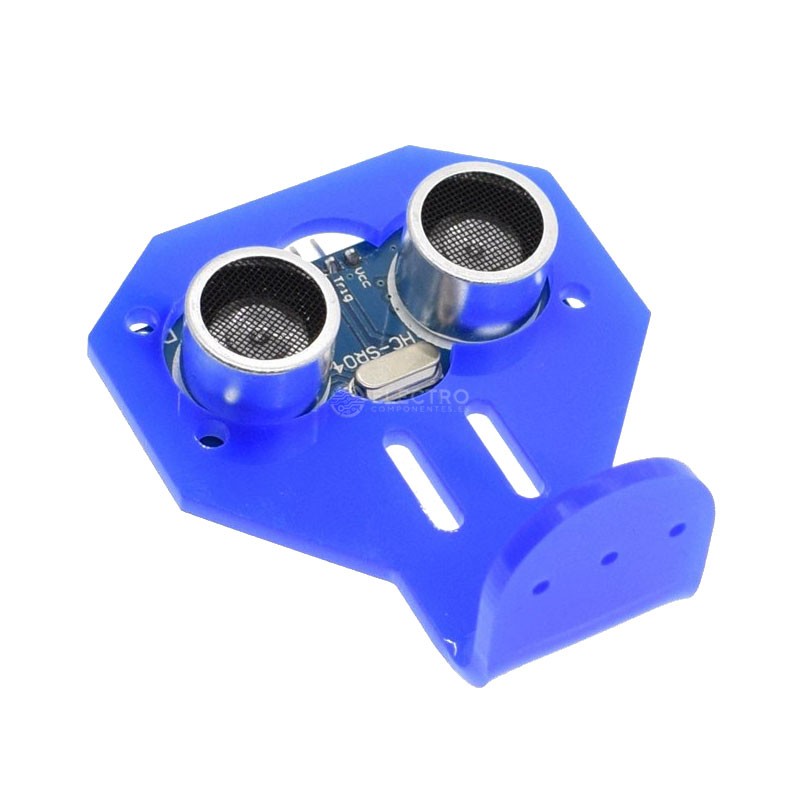 HC-SR04 con Soporte metacrilato 3mm AZUL para sensor ultrasonido