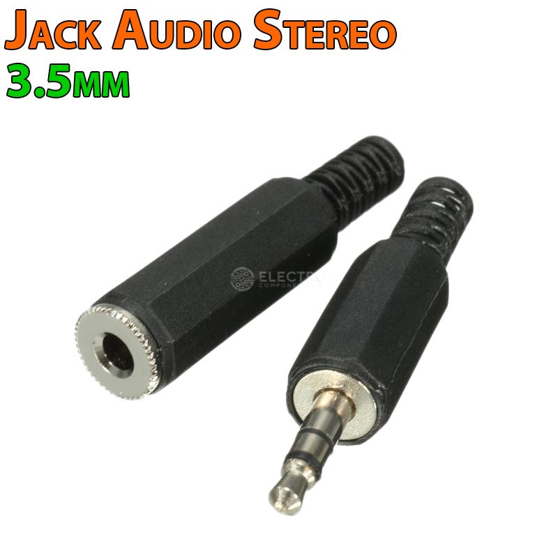 Lote Conector Jack Audio 3,5mm estereo - MACHO + HEMBRA - 3.5mm