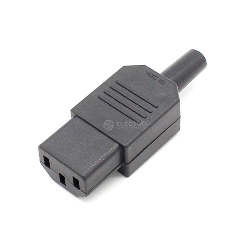 Conector IEC C13 Hembra para Cable carcasa aerea 10A 250v