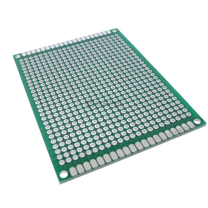 Placa PCB 6x8cm Perforada Doble Cara 2,54mm Prototipo