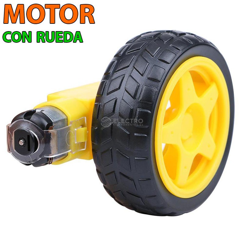 Motor 3-6v con reductora y rueda 125rpm 200rpm 48:1 para Robot Smart Car